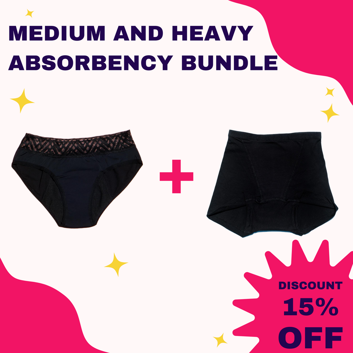Medium and Heavy Absorbency Bundle | Mooncheeks